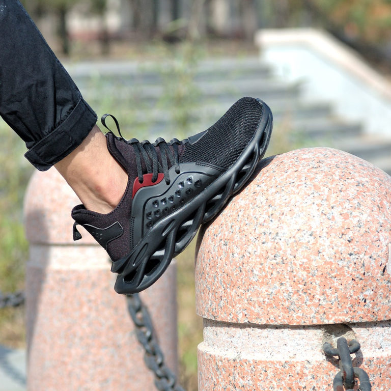 Aaron Men's Protective Comfortable Work Safety Shoes Black - Twinkle Amber®