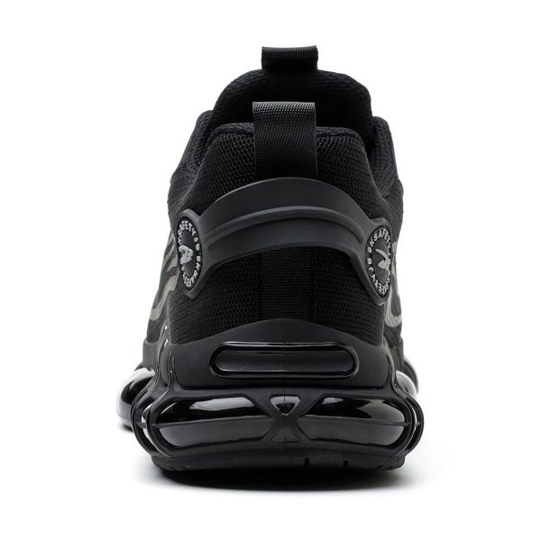 Merle Rotary Button Steel Toe Work Shoes Black - Twinkle Amber®